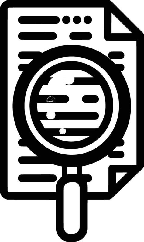 Icon Of Magnifying Glass Over Document 47622839 Vector Art At Vecteezy