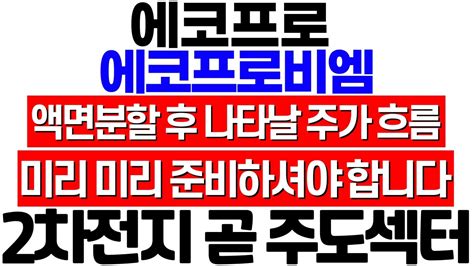 에코프로 에코프로비엠 주가 전망 액면분할 후 일어날 일들 2차전지가 곧 시장을 주도 에코프로 박순혁 에코프로비엠 목표가 에코프로비엠 합병 에코프로 공매도 숏커버링 숏