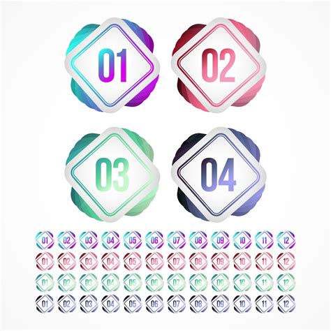 premium vector abstract multi layer diamond shape bullet numbering