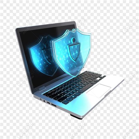 3d 그림 노트북 보안 보호안전연결방패 Png 일러스트 무료 다운로드 Lovepik