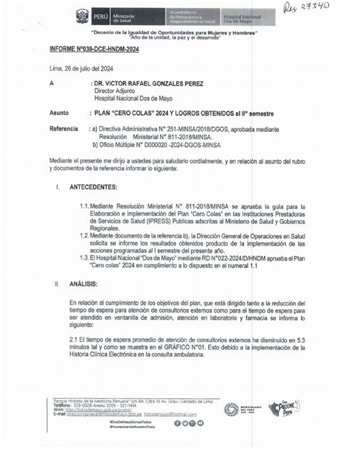 Informe I° Semestre 2024 Pdf