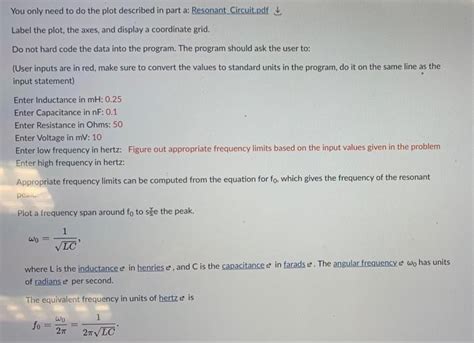 Solved You Only Need To Do The Plot Described In Part A