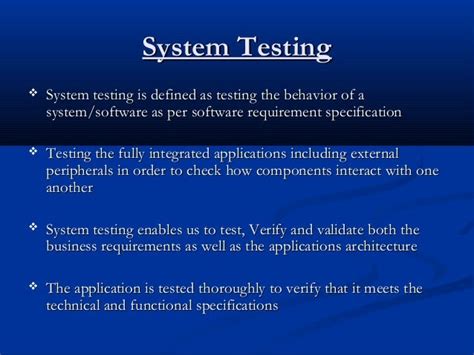 System Testing Ppt