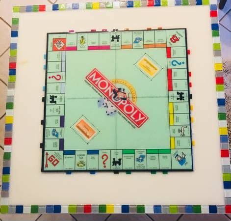 My Hand Crafted Resin Top Monopoly Game Table
