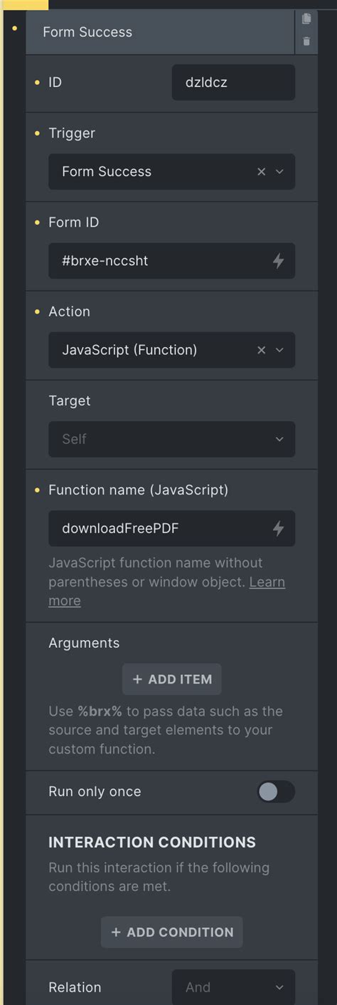 How To Add Custom Javascript To A Form Submission How To Bricks