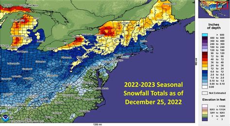 Us Average Annual Snowfall Map