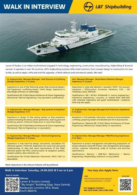 Thilak Ts On Linkedin Landt Shipbuilding Chennai We Are Hiring