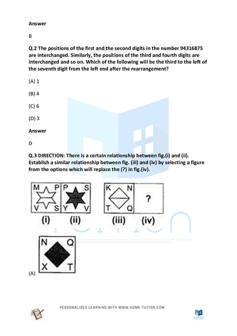 Cbse Class 4 Maths Logical Reasoning Worksheet Download Free Pdf Home Tution