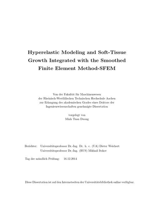 Anisotropic Pdf Pdf Soft Tissue Finite Element Method