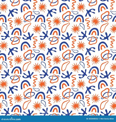 Rainbow Pattern Vector Seamless Pattern With Rainbows Spectrum Colors Stock Vector