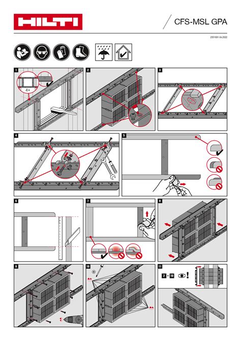 Hilti Cfs Msl Gpa Operating Instruction Technical Library Documents Search