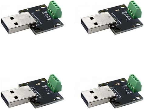 Treedix 4pcs Usb Type A Male Breakout Board Usb To Dip Adapter Board