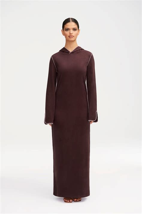 Ava Sweater Hoodie Maxi Dress Chocolate