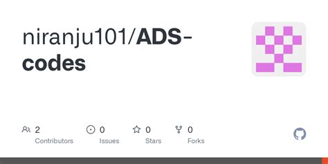 Github Niranju101ads Codes Github Niranju101ads Codes
