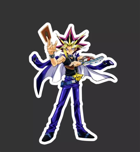 Yu Gi Oh Yami Yugi Die Cut Sticker Black Or White Outline Colors