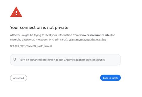 I Am Getting Privacy Error Message Help Vercel Community