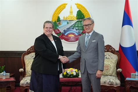 ລັດຖະມົນຕີກະຊວງການຕ່າງປະເທດ ຮັບການເຂົ້າຢ້ຽມຂໍ່ານັບຂອງ ທູດອາເມຣິກາ ປະຈໍາ ສປປ ລາວ