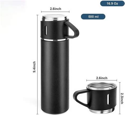 Stainless Steel Vacuum Flask With 2 Cups T Set 500 Ml At Rs 255 Piece In Mumbai