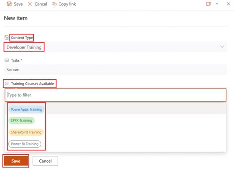 Sharepoint List Content Type