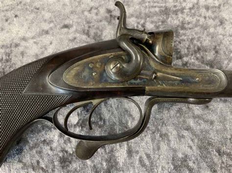 Whitworth Breech Loading Double Rifle In No2 Musket Powder Flask Uk