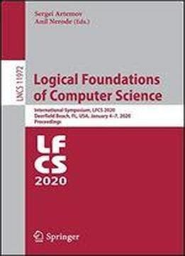 Logical Foundations Of Computer Science International Symposium Lfcs