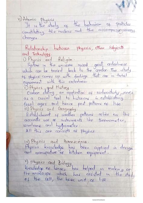 Solution Physics Form 1 Notes Handwritten Studypool