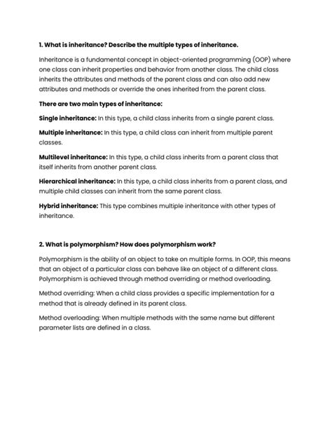 Cse Final Theory Pdf Inheritance Object Oriented Programming Class Computer Programming
