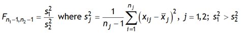 Classical Tests Variance Tests F Tests Of Two Variances