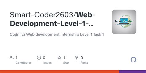 web development level 1 task 1 index at main · smart coder2603 web development level 1 task