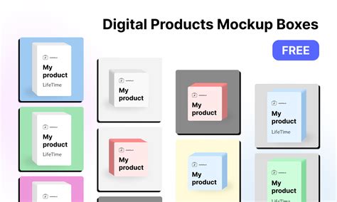 Digital Products Mockup Boxes Figma