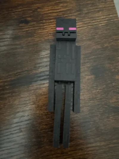 Minecraft Print In Place Articulated Jaw Enderman Free 3d Print Model