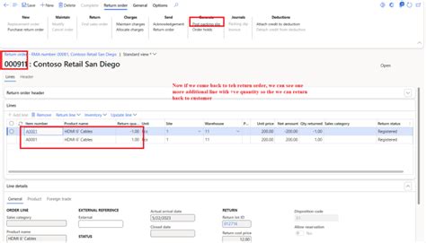 Return To Customer Disposition Code For Sales Return Order In Microsoft Dynamics 365 Finance