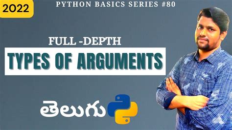 80 Types Of Arguments In Python In Telugu Function Arguments In Python In Telugu Python