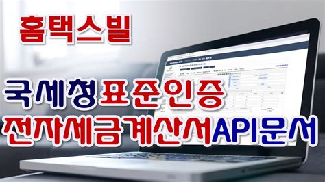 국세청 표준인증 전자세금계산서api 홈택스빌 연동문서 설명 Youtube