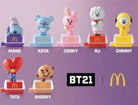 Bt21 Happy Meal X Mcdonalds Hobbies And Toys Memorabilia And Collectibles