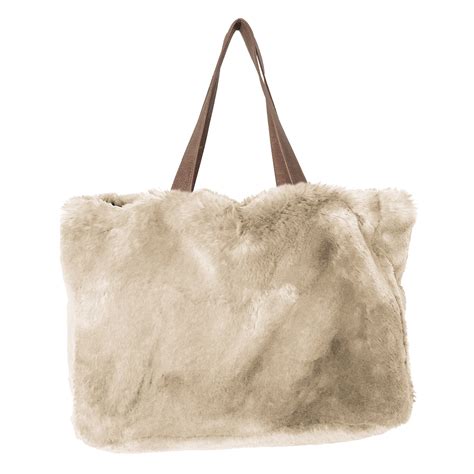 Sac Grande Taille En Fausse Fourrure Fausse Fourrure Cabas Sac