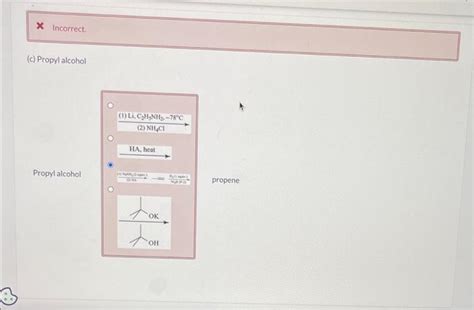 Solved Outline A Synthesis Of Propene From Each Of The