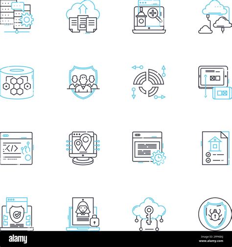 Nerk Encryption Linear Icons Set Encryption Security Privacy