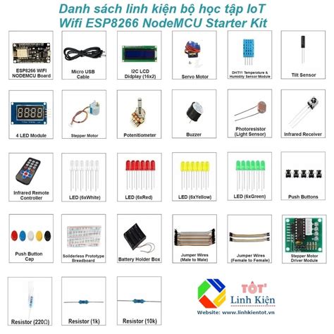 [kèm Tài Liệu] Bộ Học Tập Lập Trình Kit Thu Phát Wifi Esp8266 Nodemcu