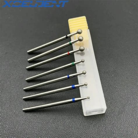 5 шт компл стоматологические головки сферической формы алмазные фрезы для маникюра биты