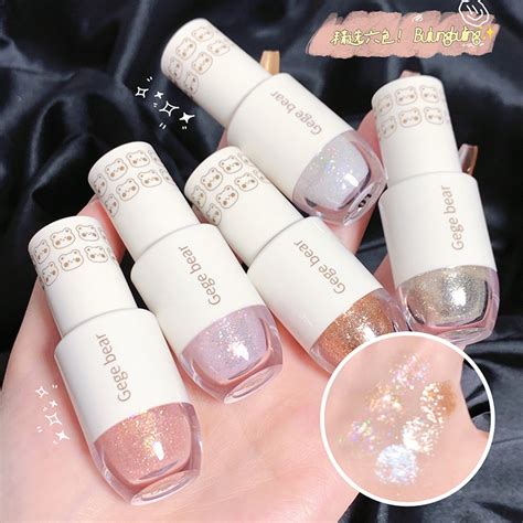 Gege Bear戈戈小熊絢彩液體眼影珠光啞光細閃爆閃亮晶晶眼影批發 蝦皮購物