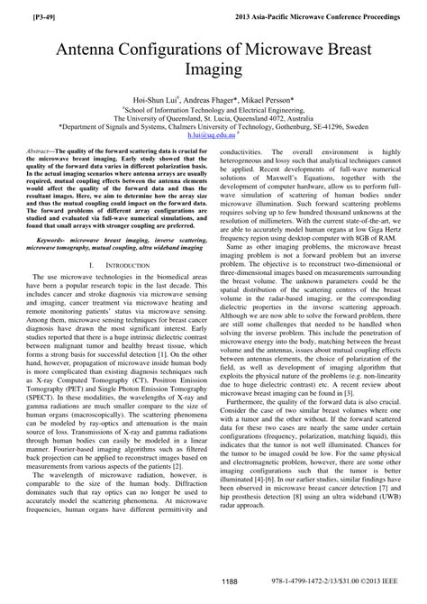 Pdf Antenna Configurations Of Microwave Breast Imaging