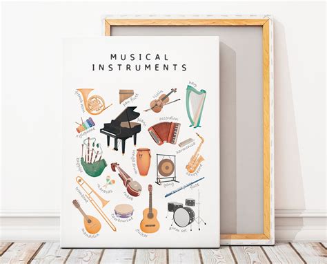 Musical Instruments Poster Educational Poster Homeschool Decor