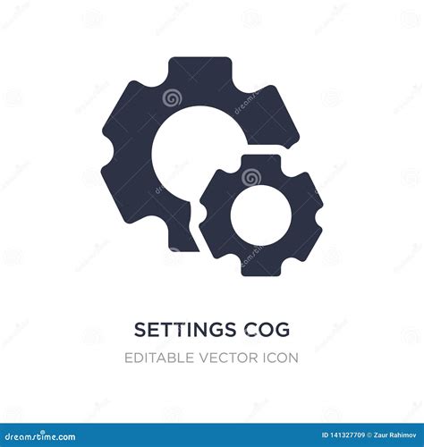 Settings Cog Icon On White Background Simple Element Illustration From Ui Concept Stock Vector