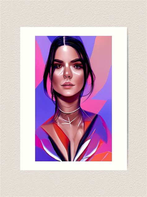 Kendall Jenner Drawing 4 Ai Generated Art Art Print For Sale By