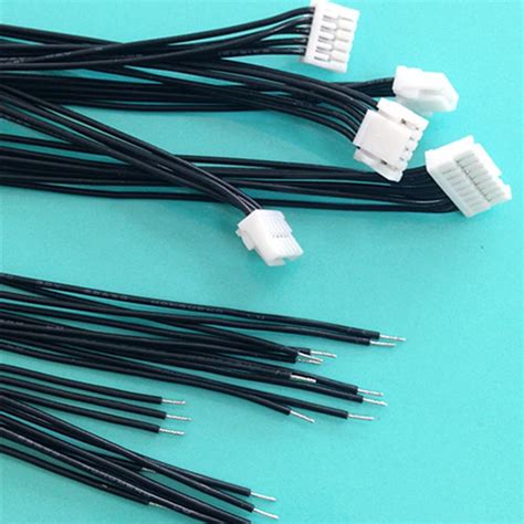 20pcs GH 1 25 Pitch LCD Screen Cable Connector 2 3 4 5 6 8 10 12 Pin Single Head 20CM Long Black