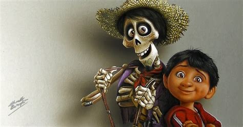 Drawing Of Miguel And Hector From Coco Disney Pixar Marcello Barenghi