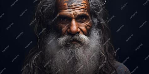 Portrait Of An Indigenous Australian Elder Concept Cultural Heritage