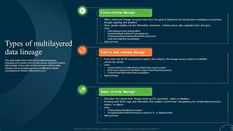 ETL Data Lineage Types Of Multilayered Data Lineage Ppt Gallery Mockup