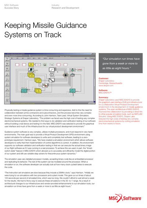 PDF Keeping Missile Guidance Systems On Track MSC Files Mscsoftware Sites Default Files